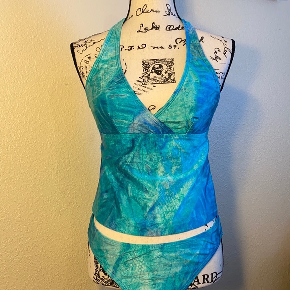 Athena | Swim | Athena Tankini In Aqua Blue Tiedye | Poshmark
